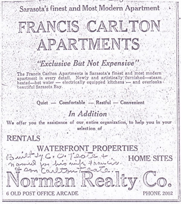 History of the Frances Carlton | Frances Carlton Condominium | 1221 N ...